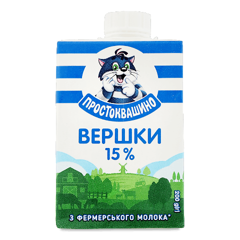 Вершки ПростоНаше 15% 200г – онлайн-супермаркет «Сільпо»