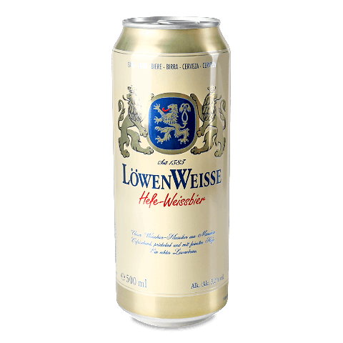Пиво Lowenbrau Weisse світле з/б 0,5л – онлайн-супермаркет «Сільпо»
