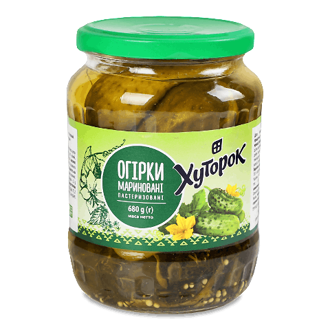 Огірки «Хуторок» мариновані «По-херсонськи» с/б 680г – онлайн ...
