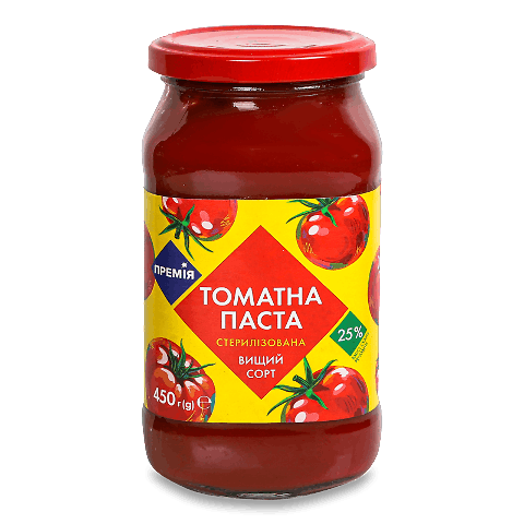 Паста томатна «Премія»® стерилізована 25% 450г – онлайн-супермаркет ...