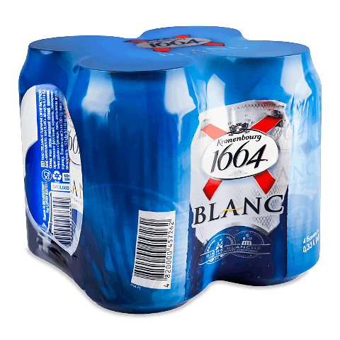Пиво Kronenbourg Blanc світле нефільтроване з/б 4*0,33л – онлайн ...