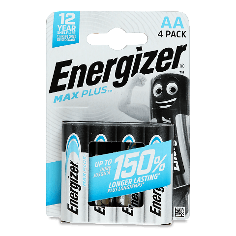 Батарейки Energizer Max Plus AA 4шт – онлайн-супермаркет «Сільпо»