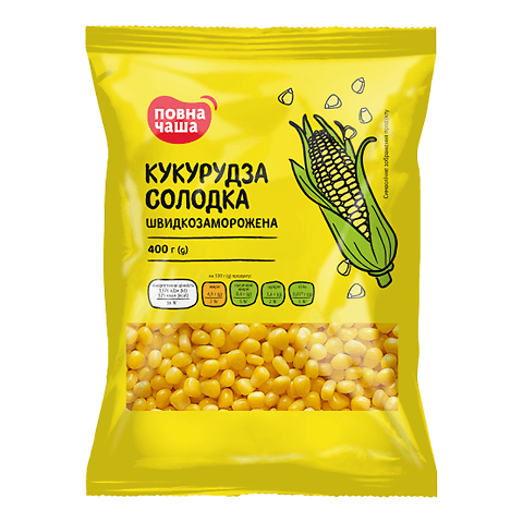 Кукурудза «Повна Чаша»® солодка 400г – онлайн-супермаркет «Сільпо»