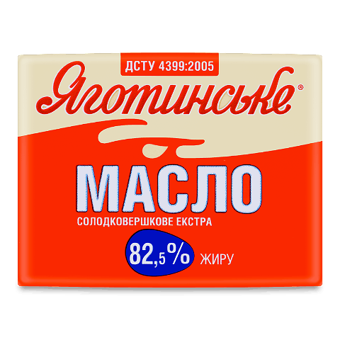 Масло солодковершкове «Яготинське» екстра 82,5% 180г – онлайн ...