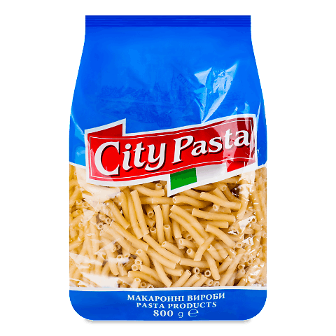 Вироби макаронні City Pasta трубочки 0,8кг – онлайн-супермаркет «Сільпо»