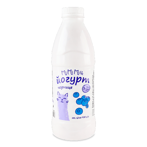 Йогурт МіMіMilk чорниця 1,5% 900г – онлайн-супермаркет «Сільпо»