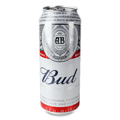 Пиво Bud свiтле з/б 0,5л – онлайн-супермаркет «Сільпо»