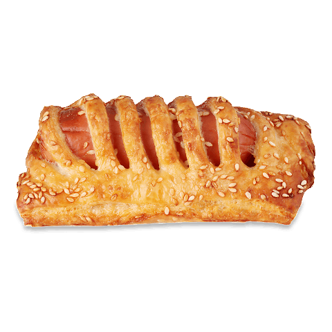 Сарделька з сиром в листковому тісті 110г – онлайн-супермаркет «Сільпо»