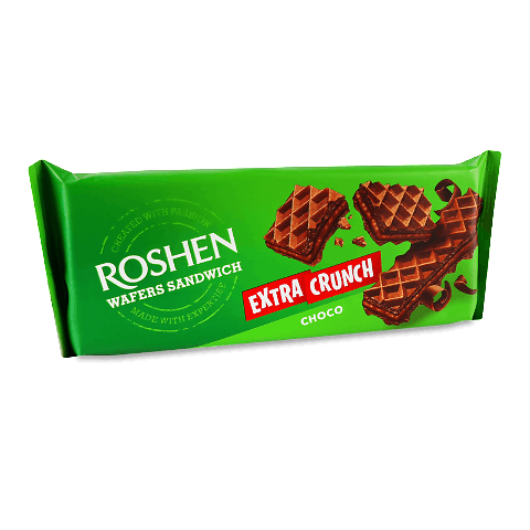 Вафлі Roshen Wafers Sandwich Extra Crunch Choco 142г – онлайн ...