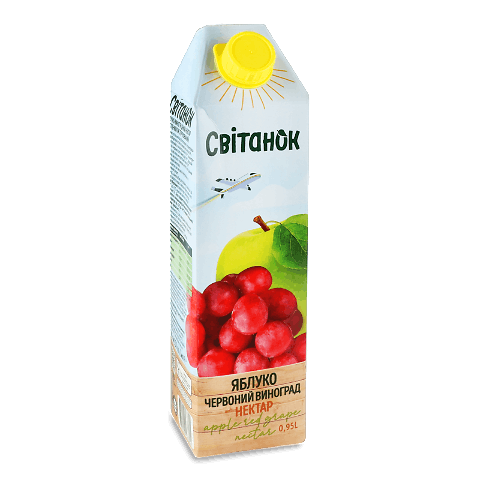 Нектар «Світанок» Яблуко-червоний виноград 0,95л – онлайн-супермаркет ...