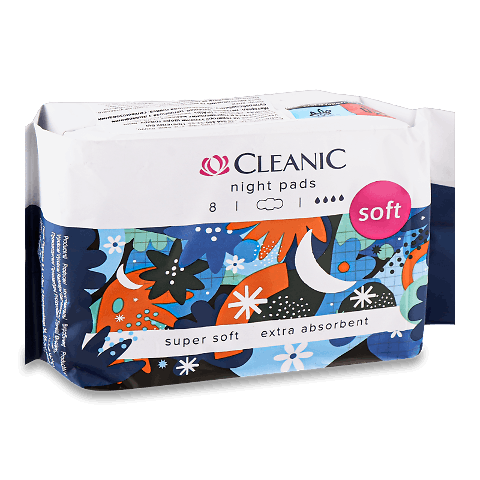 Прокладки Cleanic Soft Night 8шт – онлайн-супермаркет «Сільпо»