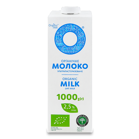 Молоко ультрапастеризоване Organic Milk органічне 2,5% 1000г – онлайн ...